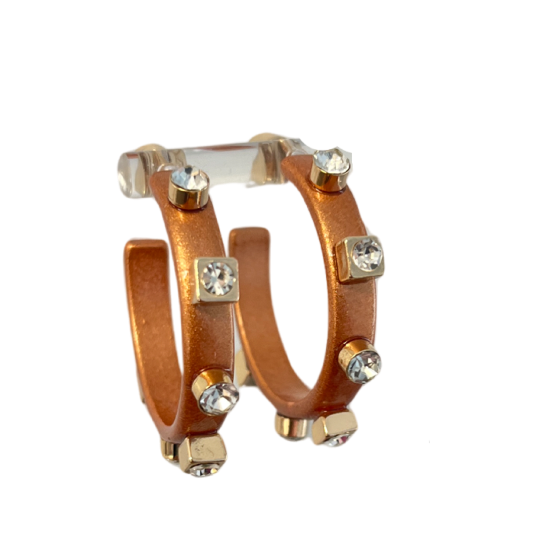 Copper Metal Hoop - Crystal – Smith & Co. Jewelry