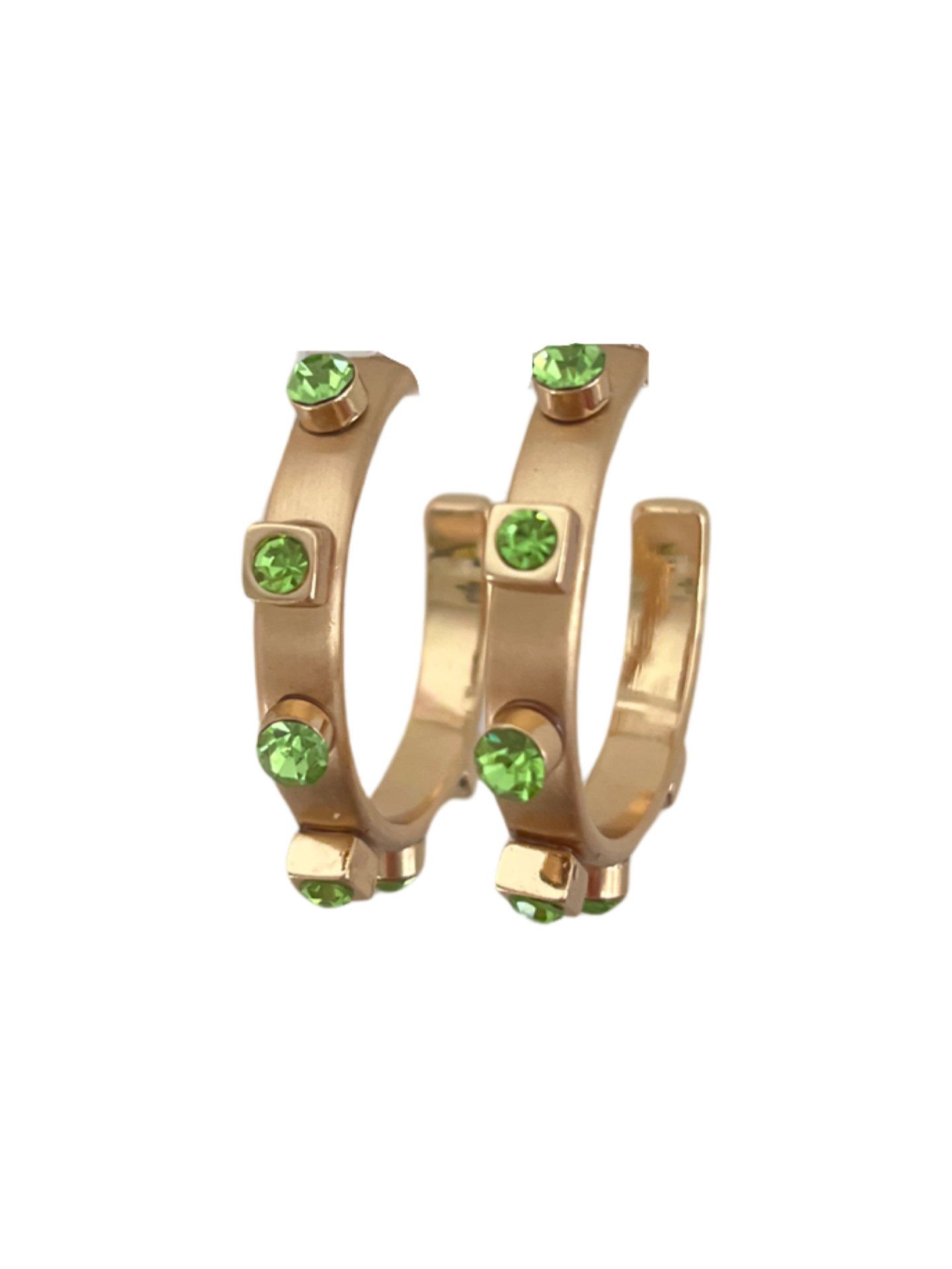 Gold Metal Hoop - Green – Smith & Co. Jewelry