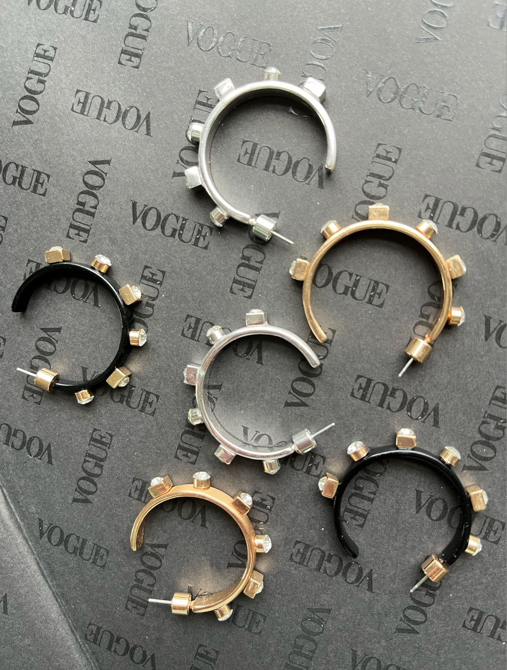 Black Metal Hoop - Crystal – Smith & Co. Jewel Design
